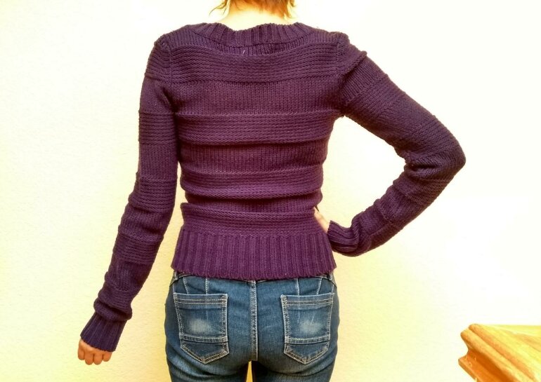 Suéter color morado estilo tejido. de Arizona de segunda mano - GoTrendier