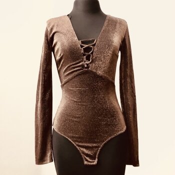 Body cafe con brillo, tipo cobrizo de Bershka de segunda mano - GoTrendier