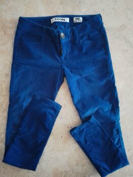 Jeans de pana azul rey de Sexy Jeans de segunda mano - GoTrendier