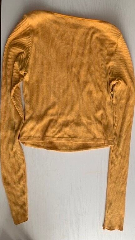 Tops manga larga color amarillo y rosa de Zara de segunda mano - GoTrendier