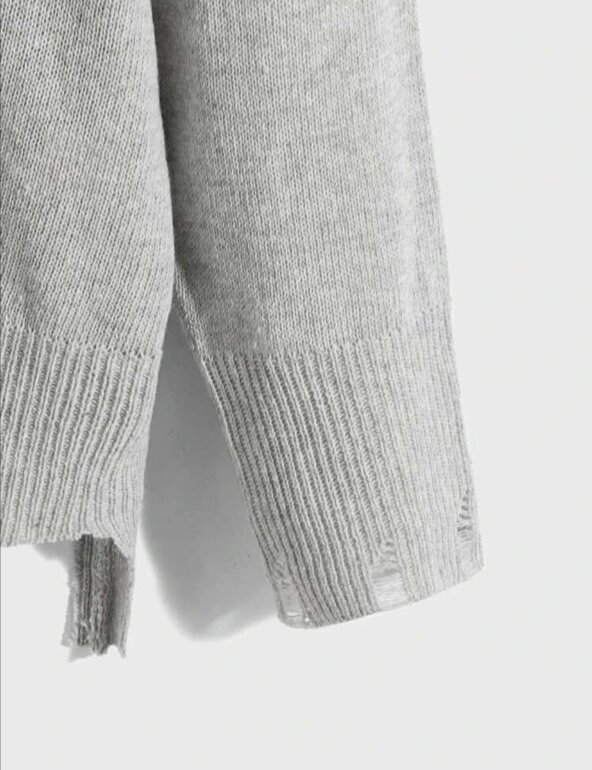 Suéter oversized estilo roto de Romwe de segunda mano - GoTrendier