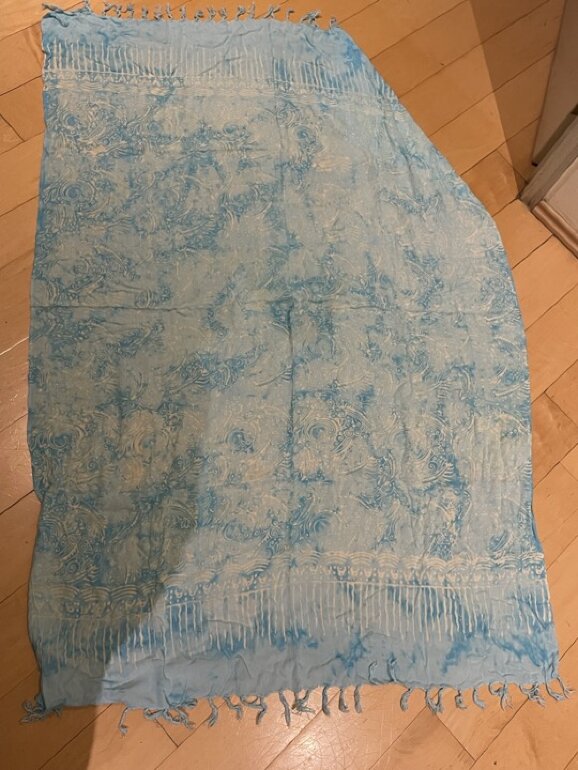 Pareo o pashmina en color azul pastel de Otras marcas de segunda mano ...