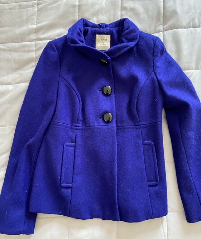 Abrigo lana azul rey de Old Navy de segunda mano - GoTrendier