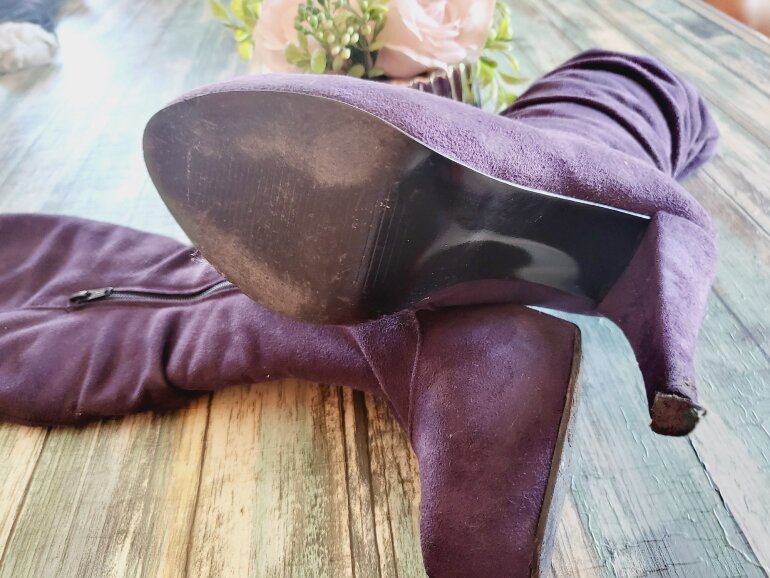 Botas moradas gamuza 3 1/2 y 26 de Zia de segunda mano - GoTrendier