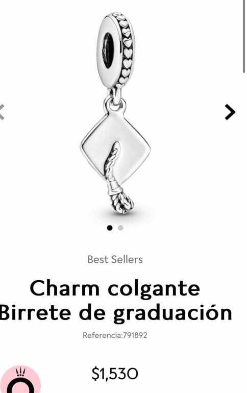 Charm birrete de graduación de Pandora de segunda mano - GoTrendier