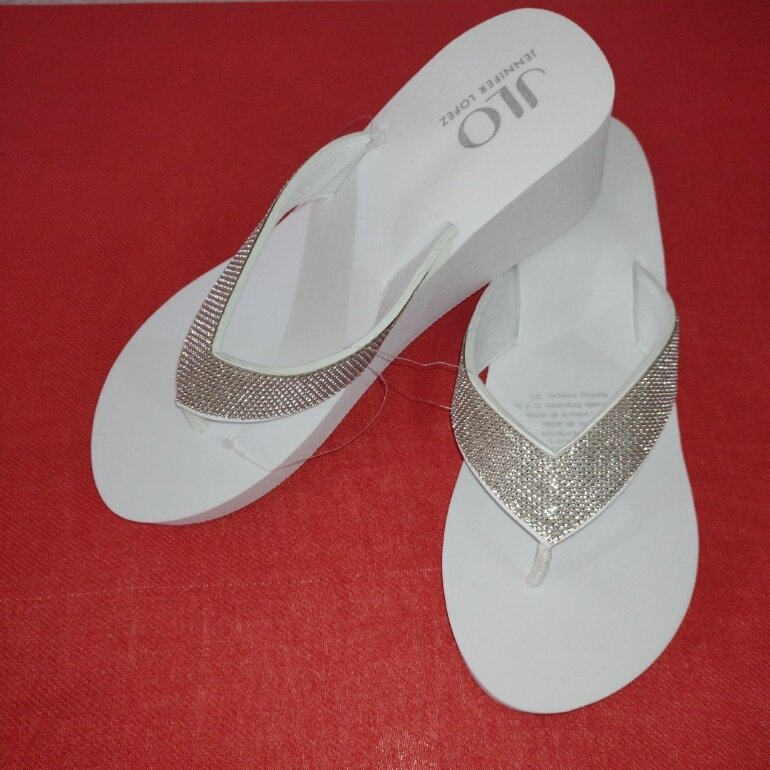 Sandalias Zapatillas Blancas Jennifer Lopez Sandalias de playa JLO ...