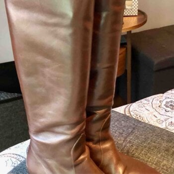PRADA BOTAS LARGAS CAFÉ CUERO SUAVE de segunda mano - GoTrendier