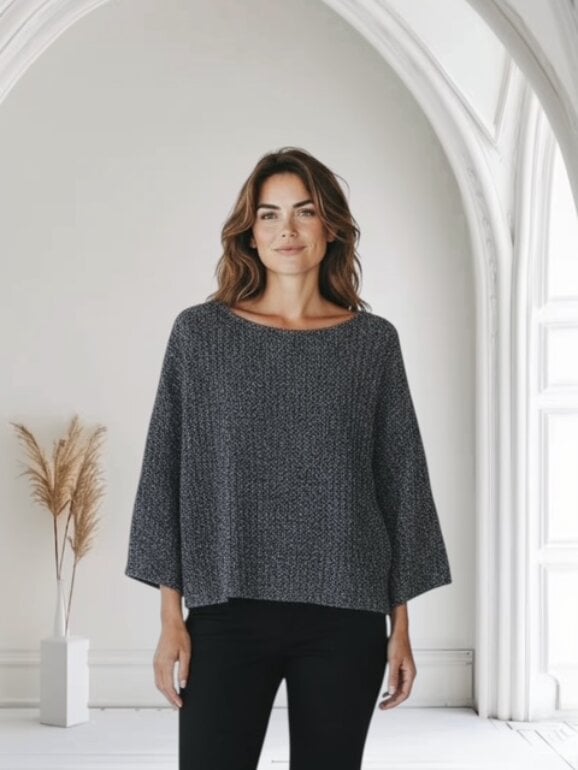 SWEATER GRIS PLATEADO UTERQUE de Uterqüe de segunda mano - GoTrendier