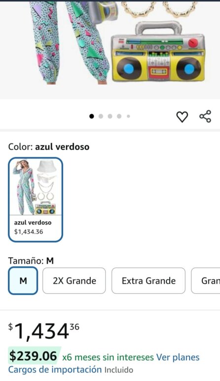 Enterizo disfraz 90's de Otras marcas de segunda mano - GoTrendier