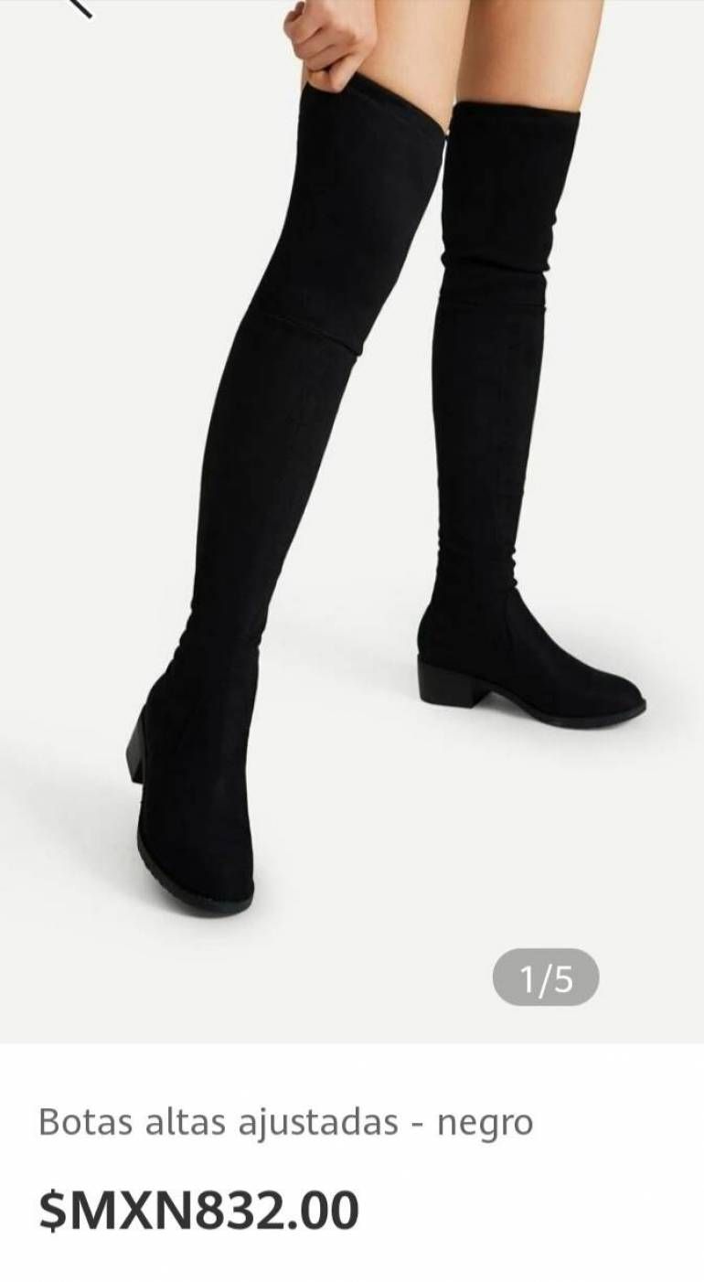 BOTAS NEGRAS ALTAS de Shein de segunda mano - GoTrendier