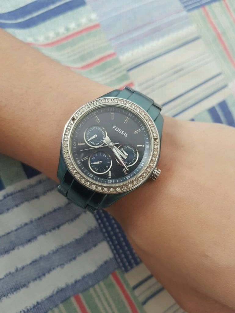 Reloj fossil verde de segunda mano - GoTrendier