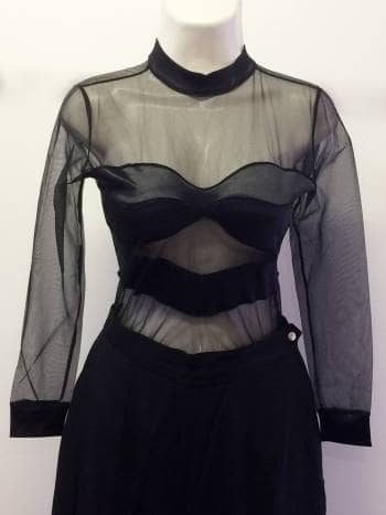 Body Transparente Manga Larga - Negro de Otras marcas de segunda mano ...